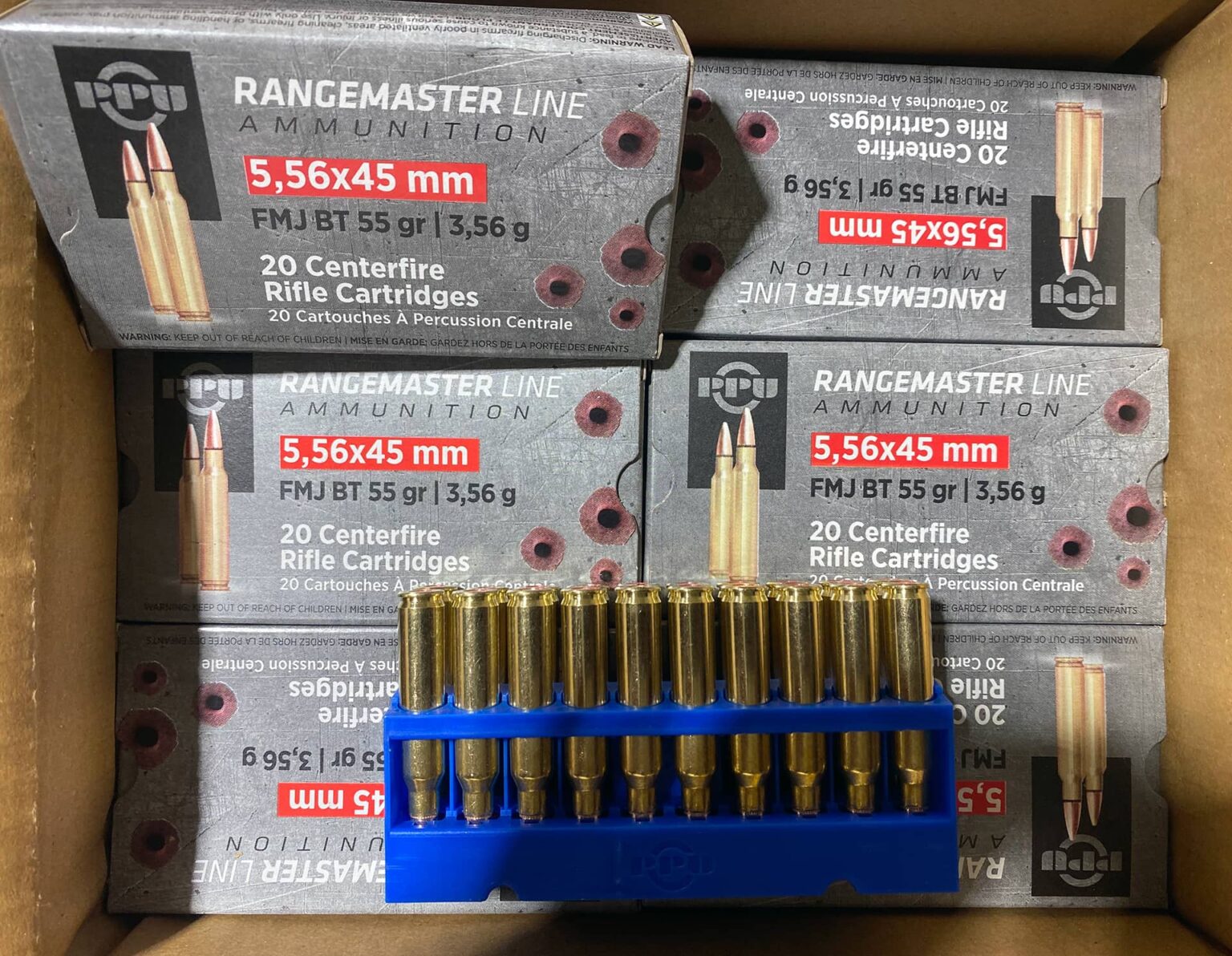 5.56×45 NATO M193 FMJBT 55gr BRASS CASE by PPU 1000 rounds – BVA Store